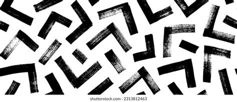 Zig Zag Vector Seamless Pattern Brush Stock Vector Royalty Free
