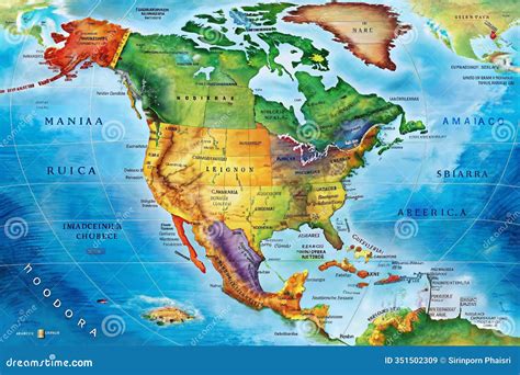 Comprehensive Political Map Of North And South America Detailed Borders