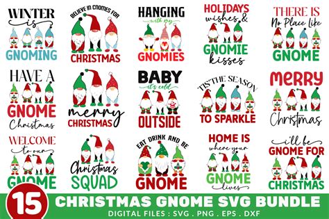 Christmas Gnome Svg Bundle Graphic by CraftSVG · Creative Fabrica