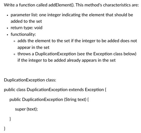 Solved Java Starter Code Public Class Set Private Chegg