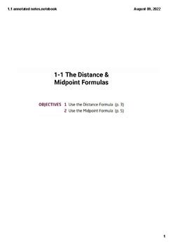 Annotated Notes Midpoint Distance Formulas By Caleb S Math Stuff