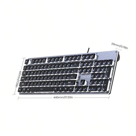 EWEADN EWEADN GX S Black White Light Wired Keyboard Mechanical Feel Game Computer Keyboard
