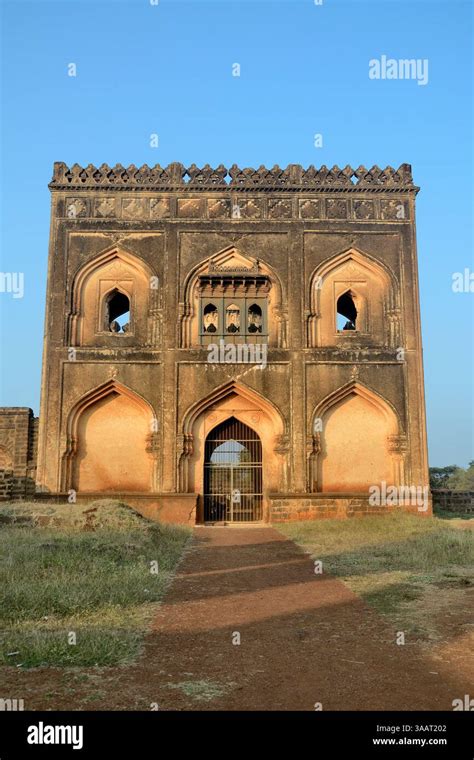 Partial View Of The Entrance Gate Bareed Shahi Park Is A Complex Of