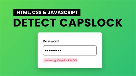 How To Detect Caps Lock Is On Using Javascript Coding Artist