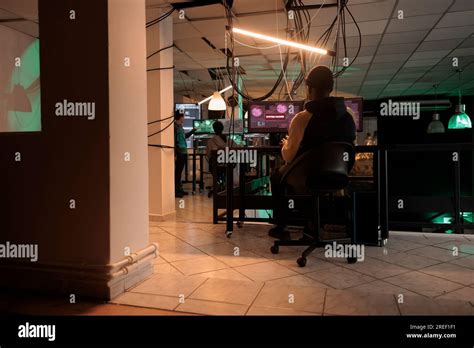 Mysterious Spy Planning Security Breach With Virus Hacking Computer