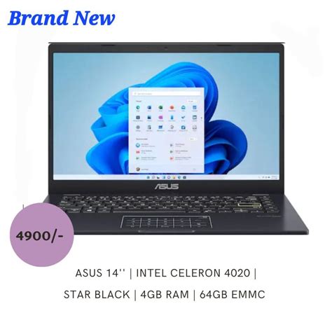 ASUS Intel Celeron N GB Ram GB EMMC Star Black Brand New IBay