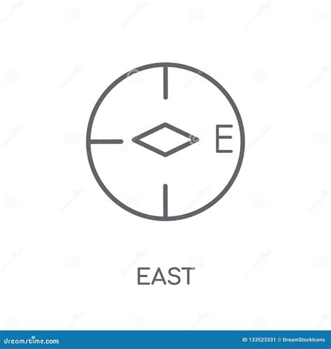 East Linear Icon Modern Outline East Logo Concept On White Back Stock Vector Illustration Of