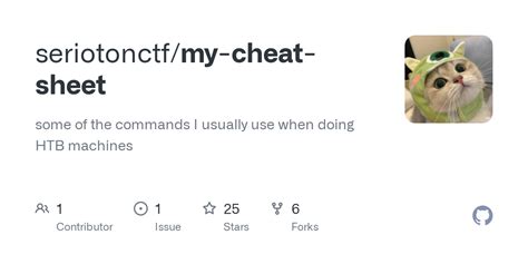 Github Seriotonctf My Cheat Sheet Some Of The Commands I Usually Use