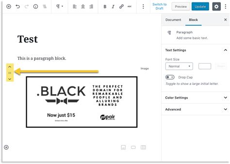 block editor how to add blocks knowledge base pair networks