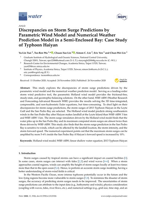 Pdf Discrepancies On Storm Surge Predictions By Parametric Wind Model And Numerical Weather