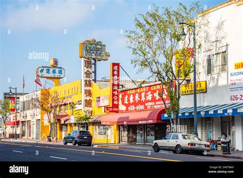 Los Angeles California Usa June 1 2019 La Chinatown Street Stores