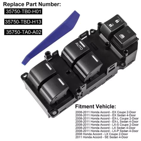Driver Side Power Master Window Door Control Switch For 2008 2012 Honda