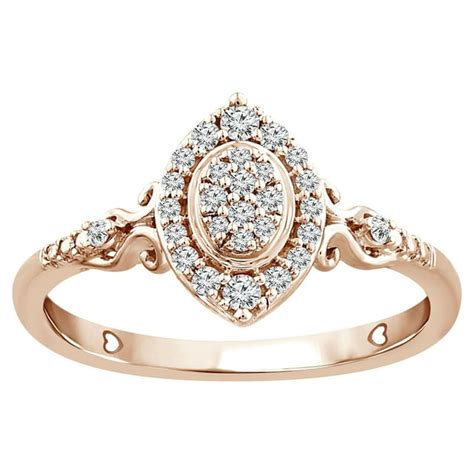 Color Of Love 15 Carat Tw Diamond Promise Ring In 10k Rose Gold I J
