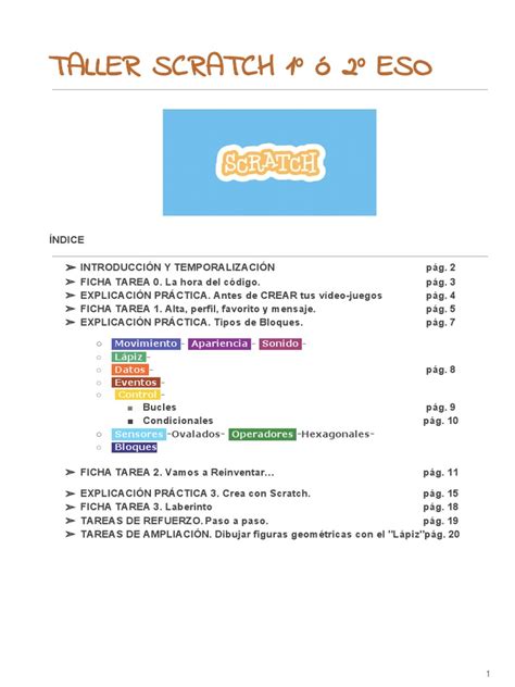 taller scratch pdf scratch lenguaje de programación básico