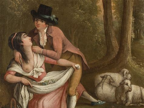 French School 18th Century Pastoral With Erotic Couple Mutualart