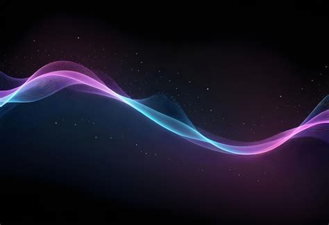 Premium Photo Abstract Waving Particle Technology Background Design Abstract Wave Moving Dots