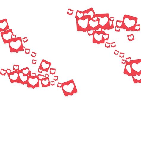 소셜 미디어 아이콘 핑크 스어에 색 심장을 가진 네트워크 알림 앱 응용 프로그램 마케팅 Smm Ceo 웹 인터넷 분석 비즈니스를위한 소셜 미디어 이콘을