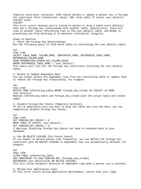 Presentation Of Constraint Pdf Relational Database Data