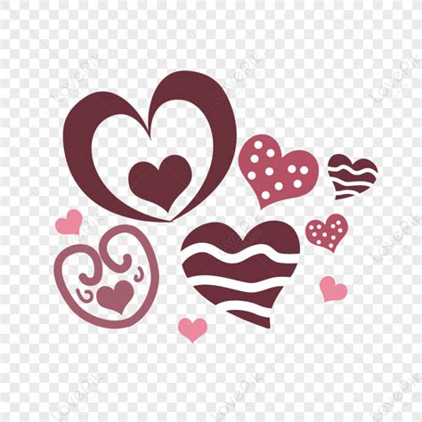 손으로 그린 만화 사랑 요소 Svg 하트 일러스트svg분홍 Png 일러스트 무료 다운로드 Lovepik