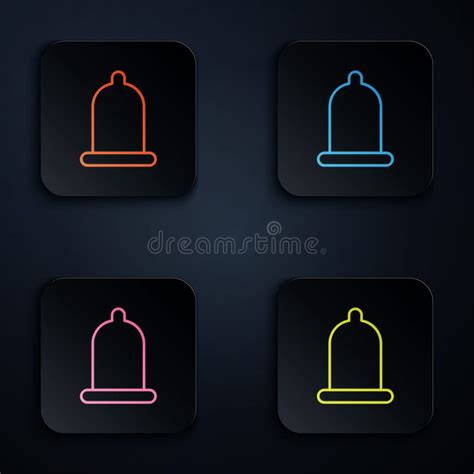 Color Condom In Package Safe Sex Icon Isolated On White Background