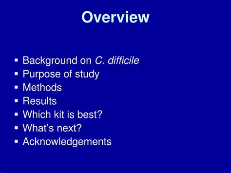 Ppt Sensitivity And Specificity Of Clostridium Difficile Detection