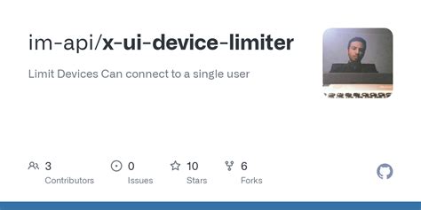 Github Im Apix Ui Device Limiter Limit Devices Can Connect To A