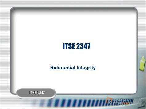 PPT Referential Integrity PowerPoint Presentation Free Download ID