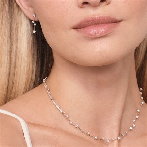 Diamond Linear Drop Earrings Lana