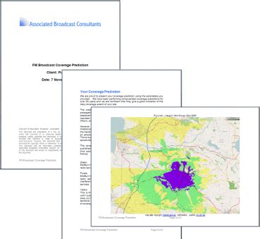 Radio Coverage Predictions Standard Associated Broadcast Consultants