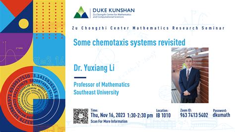 Some Chemotaxis Systems Revisited Zu Chongzhi Center Duke Kunshan