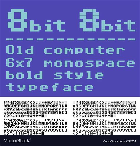 8 Bit Font Royalty Free Vector Image Vectorstock 8 Bit Font Royalty Free Vector Image Vectorstock