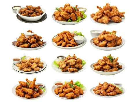 Ai Generated Karaage Collection Isolated On White Background 34850028