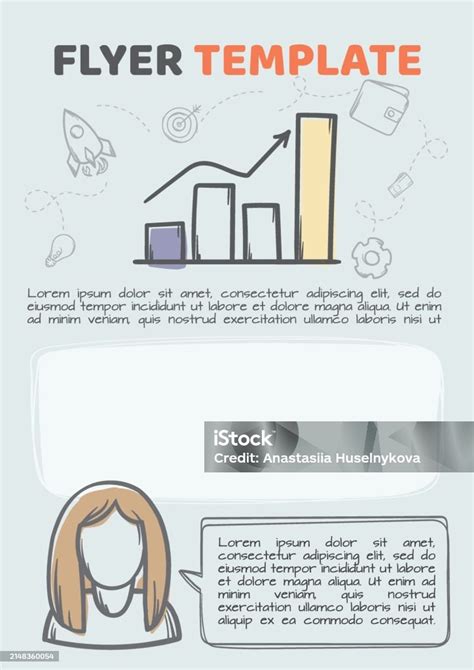 광고 전단지 브로셔 소책자를 위한 템플릿 디자인 비즈니스와 관련된 벡터 편집 가능한 손으로 그린 그림 0명에 대한 스톡 벡터 아트 및 기타 이미지 Istock