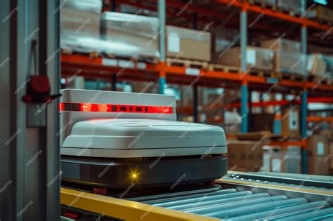 Autonomous Robotic Unit Sorting Packages On Conveyor Belts Inside A