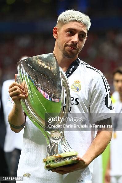Federico Valverde Of Real Madrid Holds The Trophy At The End Of The News Photo Getty Images