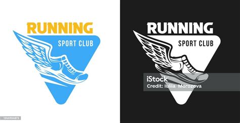 스포츠 실행을위한 템플릿 로고 라벨 엠블럼 또는 배지 클럽 마라톤 이벤트 티셔츠 브랜딩의 흑백 및 색상 디자인 요소를 설정합니다 현대 벡터 일러스트레이션 0명에 대한 스톡