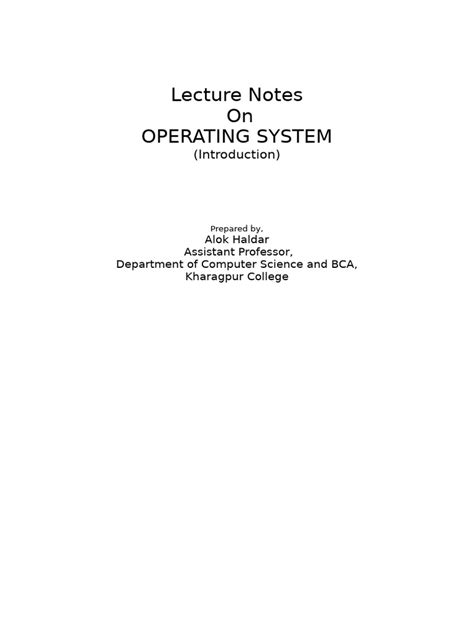 174023introduction Lecture 01 4th Semester By Alok Haldar Pdf