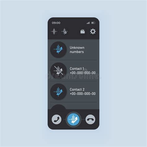 Mobile Call Screen Template Call Screen Smartphone Interface Mockup