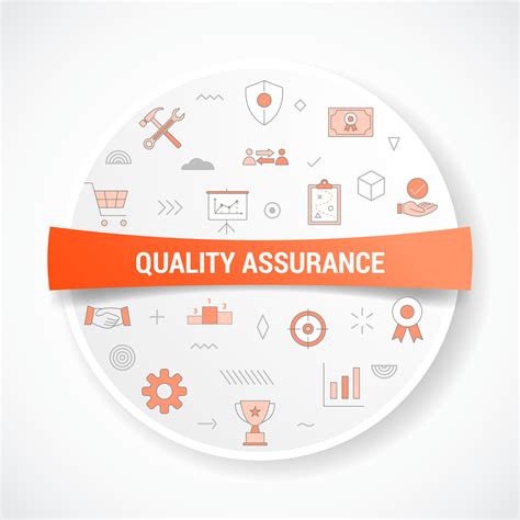 Qa Quality Assurance Concept With Icon Concept With Round Or Circle Shape Vector Art At