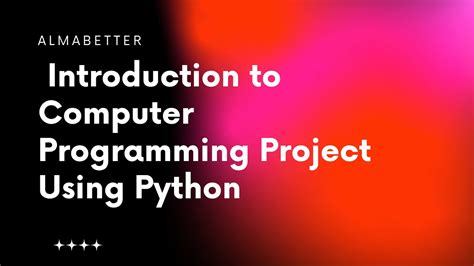 Python Problem Solution Introduction To Computer Programming Project Youtube