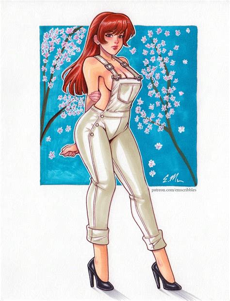 Em Scribbles Kasumi Doa Dead Or Alive Dead Or Alive 2 Highres 1girl Bare Shoulders