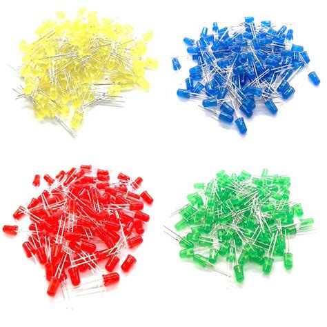 100 Led Difuso 5mm 1 Color Unit Electronics