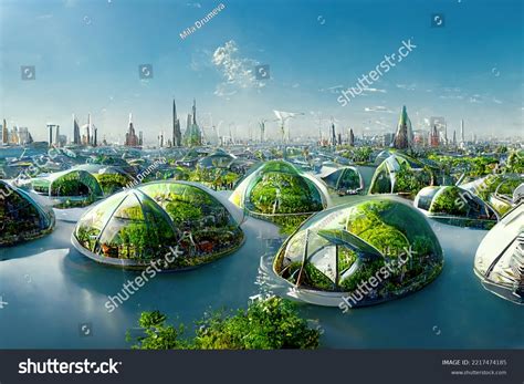 Futuristic Sustainable Building Over 2175 Royalty Free Licensable