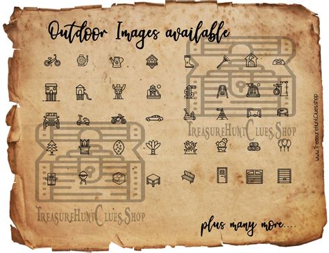 Indoor Outdoor Treasure Hunt Map Fully Customisable Etsy