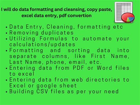 a cleansed and formatted excel spreadsheet upwork