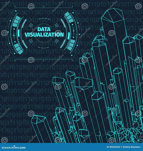 Data Visualization Background Futuristic Design Hud Element Binary Code Coding And