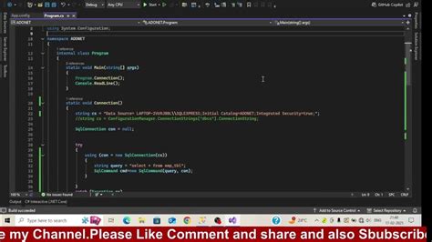 Sqlcommand Class Ado Net Youtube