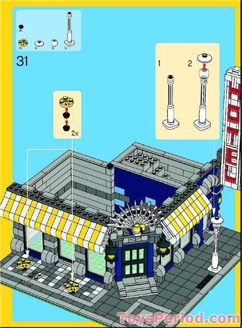Lego 10182 Cafe Corner Café Corner Instructions And Parts List
