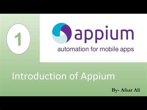free video appium tutorial for beginner to advanced from youtube