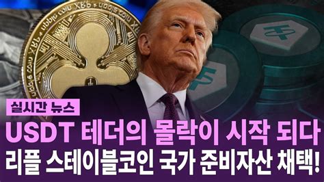 리플 코인이 테더를 대체할 수 있을 것 역대급 호재와 리플 매수and매도 가이드라인 총정리 Youtube